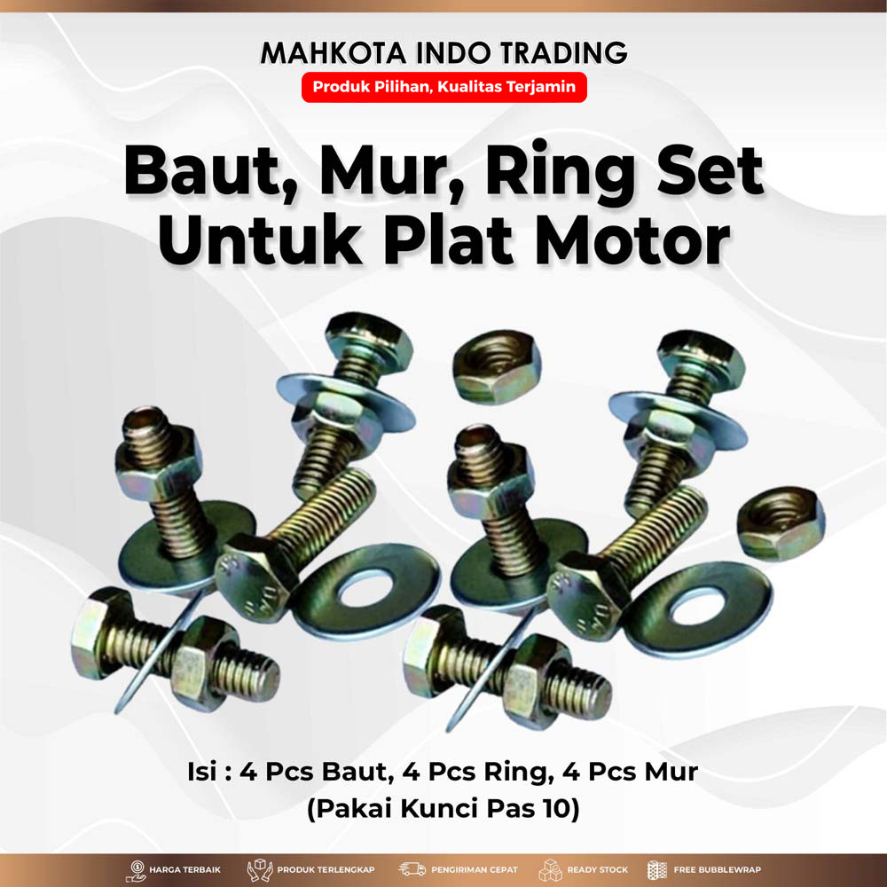 Jual Baut Plat Nomor / Baud Ring Mur | Shopee Indonesia