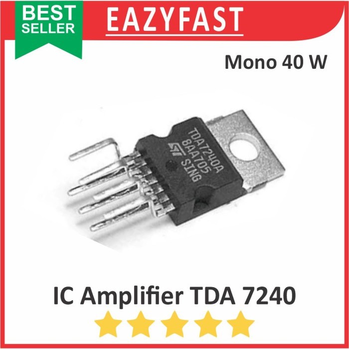 Jual IC Audio Power Amplifier TDA7240 TDA 7240 Transistor Chip Ampli Speaker Aktif Sound System ...
