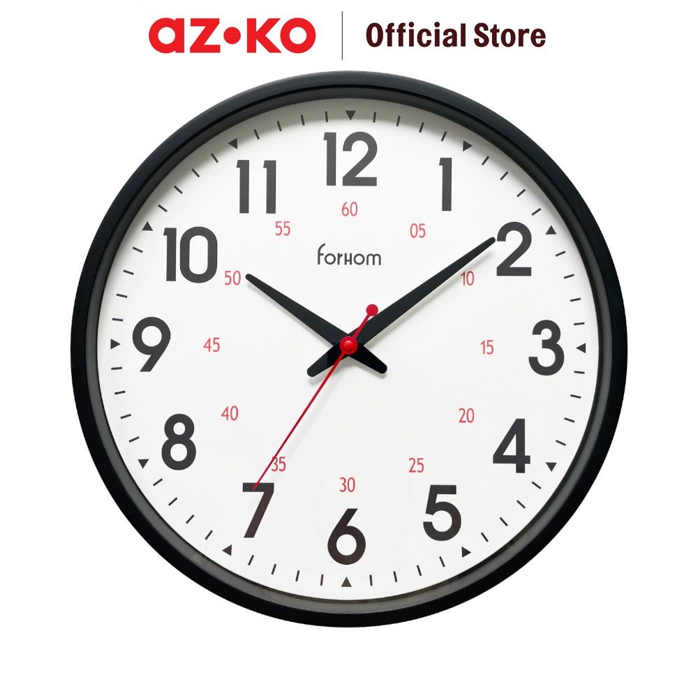 Jual AZKO Arthome 40 cm Jam Dinding 11529b - Hitam Wall Clock Jam ...