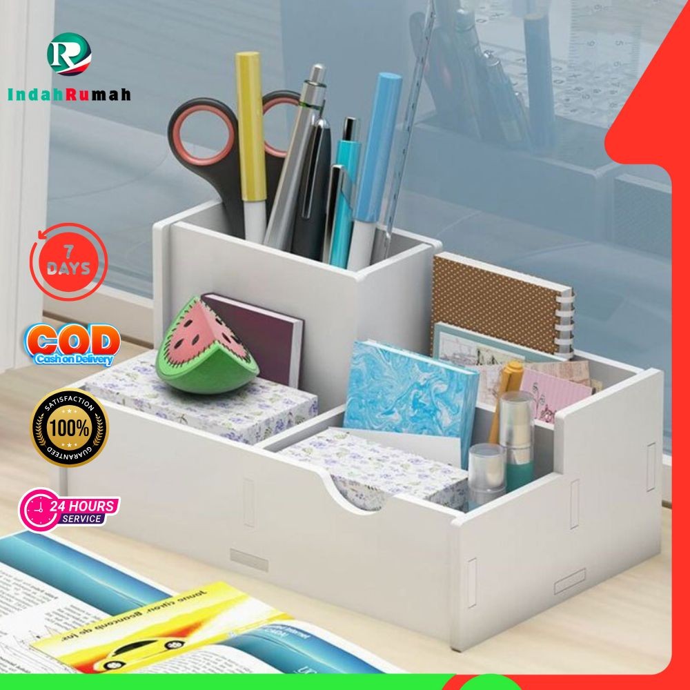 Jual Rak Desk Organizer Penyimpanan Alat Tulis Peralatan Sekolah Tempat ...