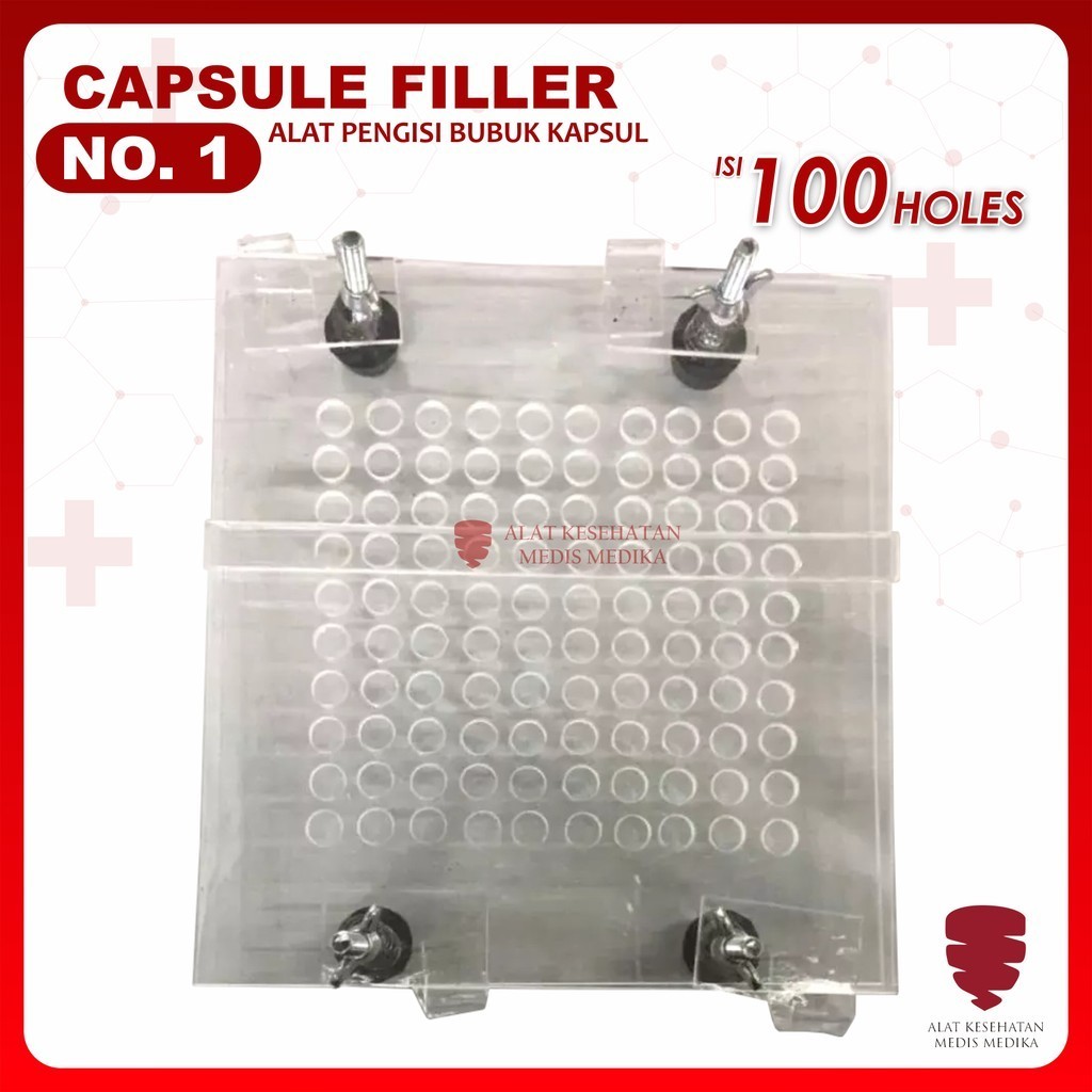 Jual Alat Pengisi Bubuk Kapsul No 1 Manual 100 Lubang Isi Mesin Obat ...