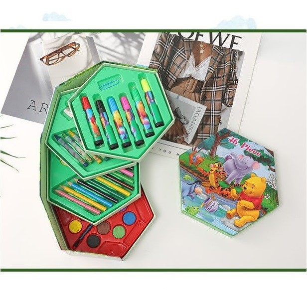 Jual ALAT MEWARNAI UNTUK ANAK LENGKAP PACKAGING 1 BOX ISI 46 PC ART SET ...
