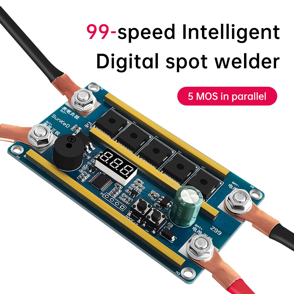 Jual 99 Gears 12V Spot Welder Kit Digital Power Adjustable Spot Welding ...
