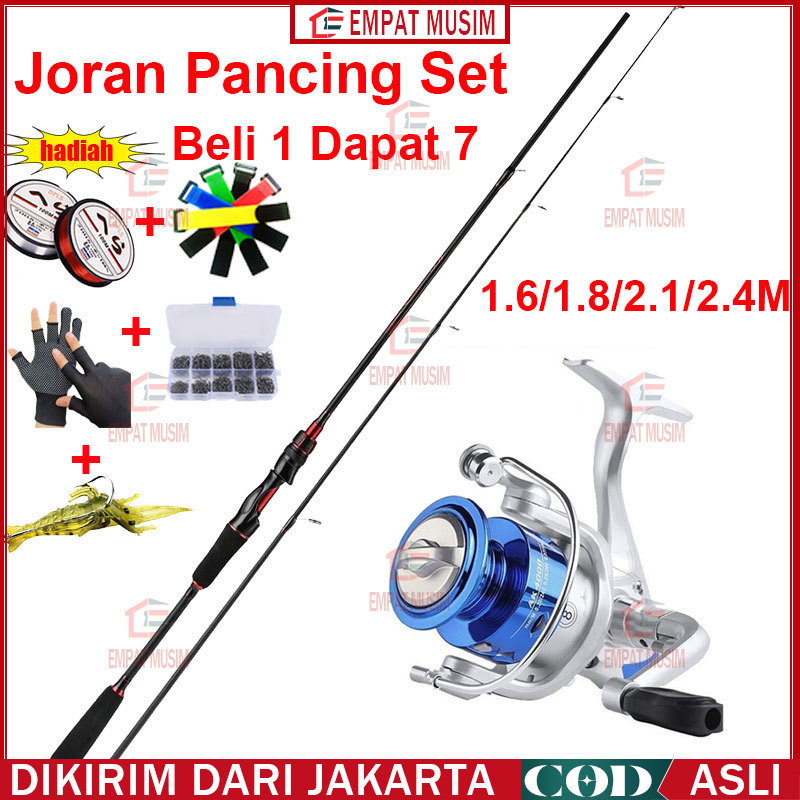 Jual 【# Beli 1 Dapat 7 #】Joran Pancing Set 1.6M/1.8M/2.1M/2.4M Joran Pancing Set Dengan Bahan ...