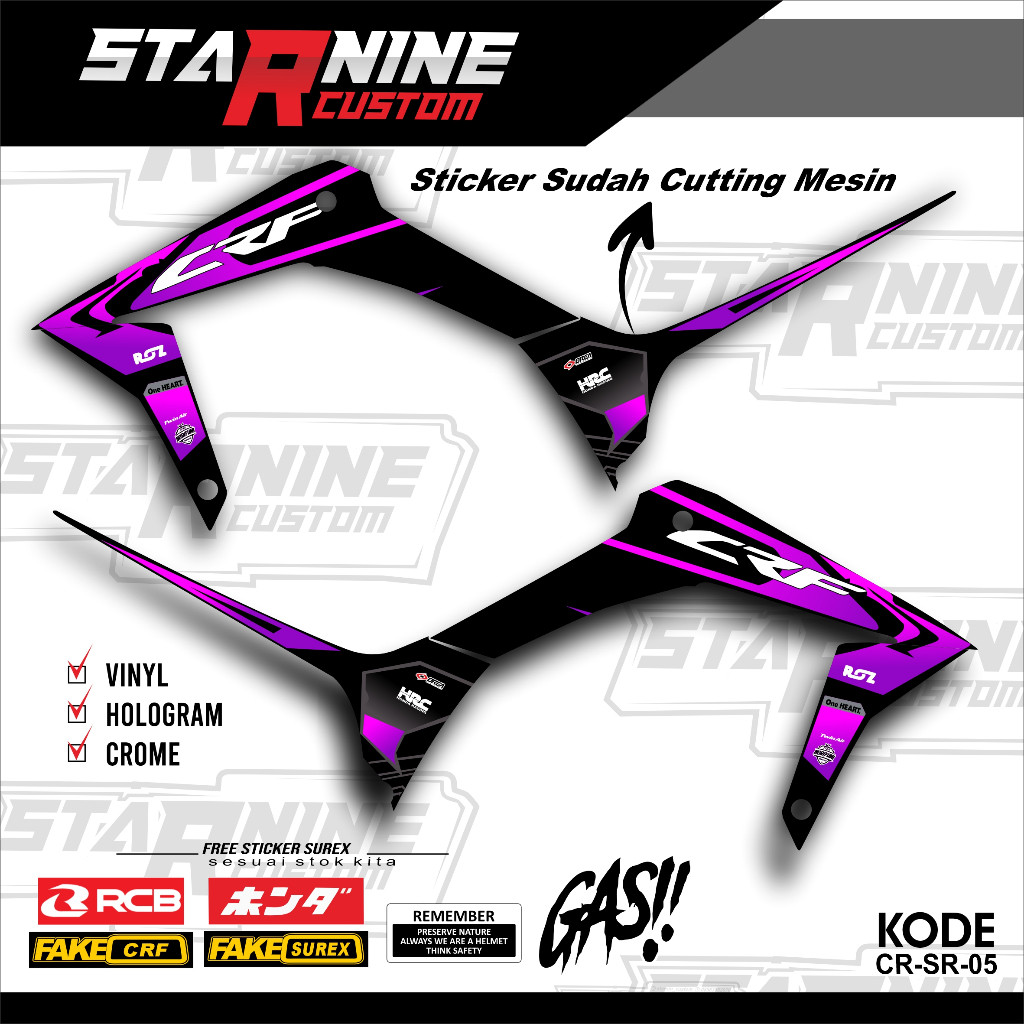 Jual Striping Decal CRF Minimalis Stiker CRF 150 L - Sticker Motor CRF ...