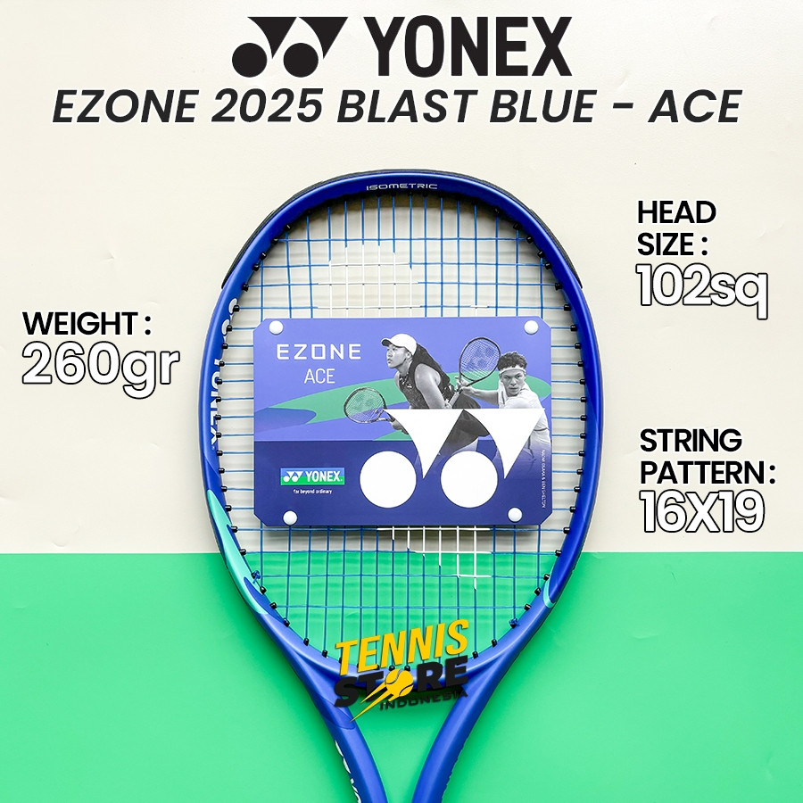 Jual Raket Tenis Yonex EZONE ACE 2025 Blast Blue Original | 102sq / 260gr | Pemula / Beginner ...