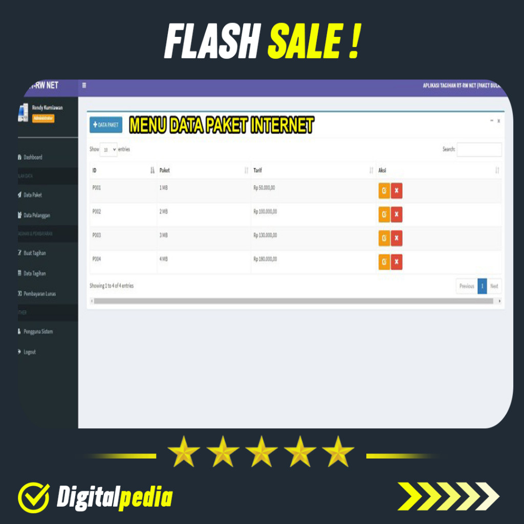 Jual Source Code Software Tagihan Internet RT RW Net Umum Online ...