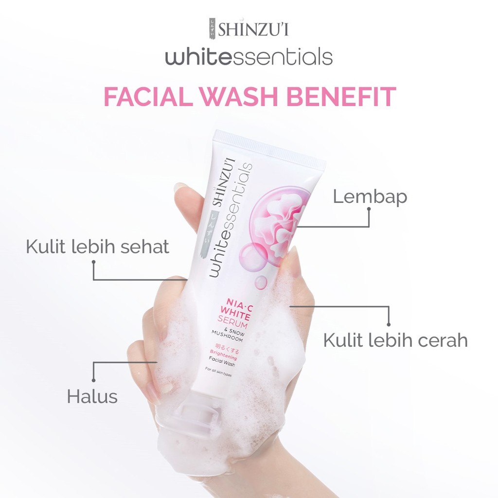 Jual Shinzui WHITEssentials Double Brightening Facial Wash Snow ...