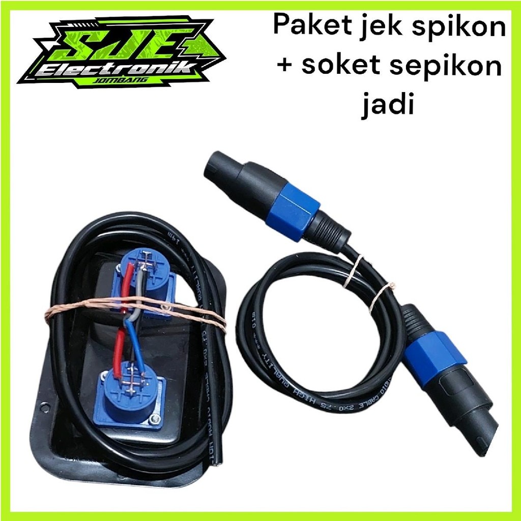 Jual PAKET JEK SEPIKON +SOKET SPIKON JADI 1 METER Amplifier Komputer ...