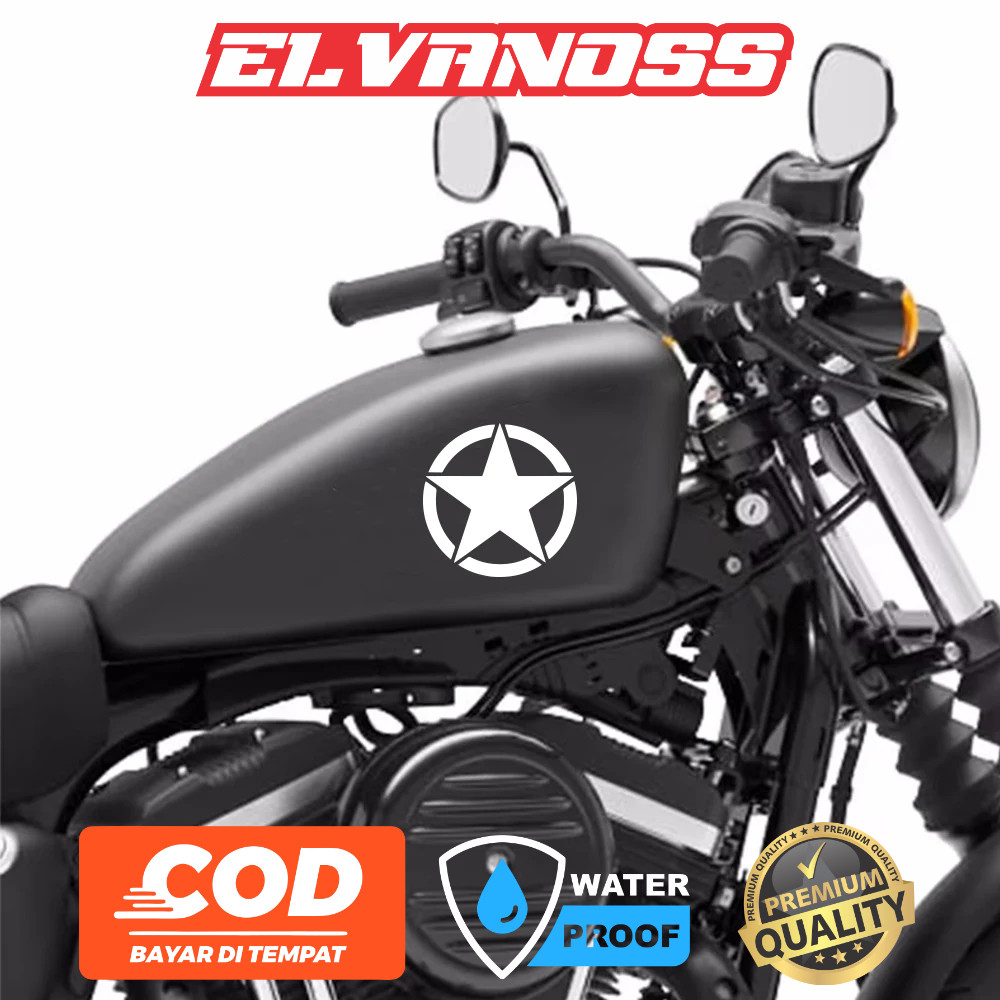 Jual STIKER CUSTOM TANGKI MOTOR 2pcs Star Motorcycle Tank Sticker ...