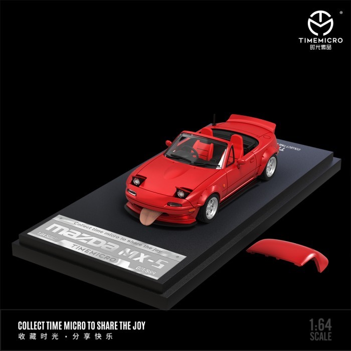 Jual Time Micro 1:64 Mazda MX-5 Miata Pop-Up Headlights Metallic Red with Tongue + Detachable ...