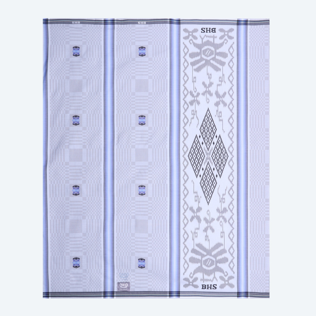 Jual Sarung BHS Classic Silver Varian C45 SSA Abu Biru | Shopee Indonesia