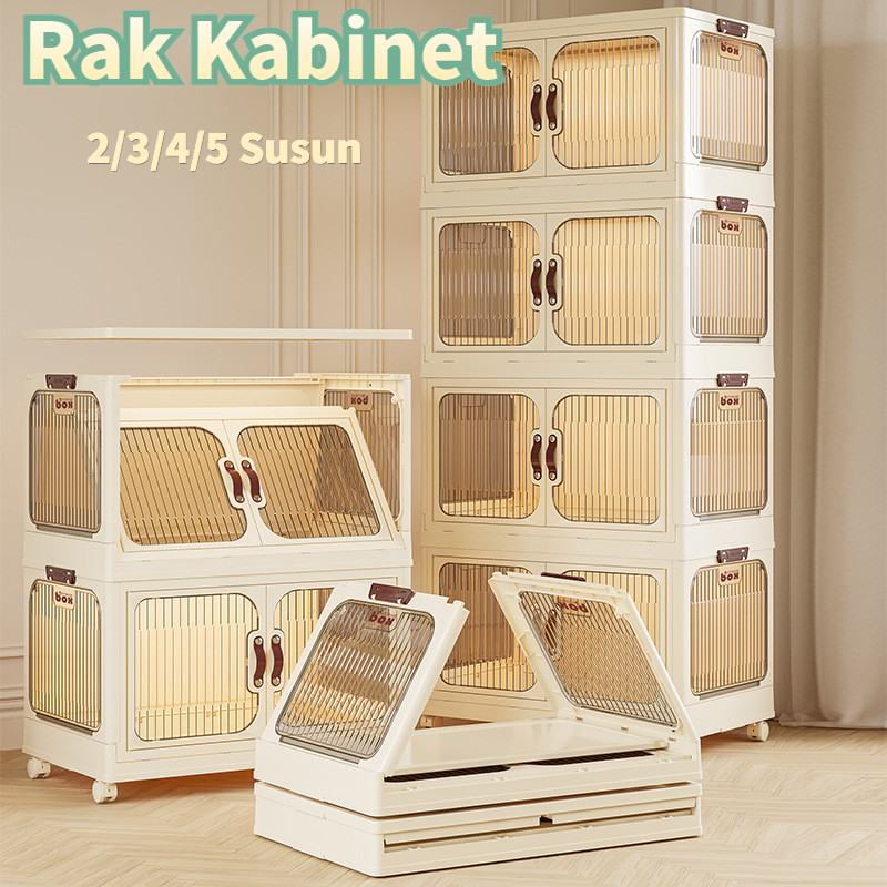 Jual Rak Buku Serbaguna / Rak Buku Plastik Lipat Tanpa Dirakit / Rak ...