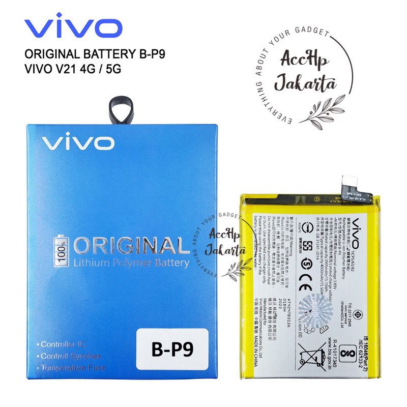 Jual Baterai Batre Vivo V21 4G / V21 5G B-P9 Batrai Batrei BP9 B P9 Battery Original 100% ...