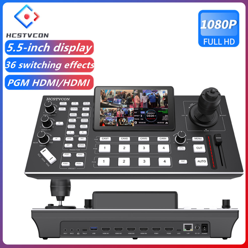 Jual 2 in 1 HDMI Video Switcher 4 Channel 5.5 Inch Full HD Screen Mixer ...