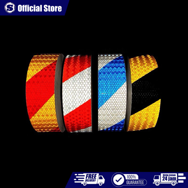 Jual 5 cm x 45 Meter Stiker Reflektor Berkualitas Stiker Kir Lolos ...
