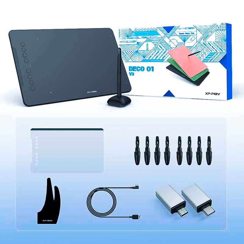 Jual xppen drawing tablet deco 01v3 writing tablet ultra-lightweight ...
