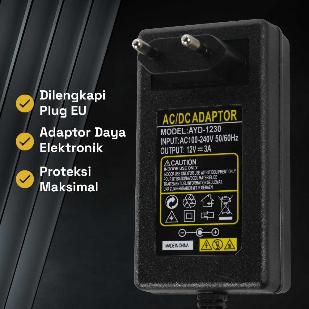 Jual VBS Adaptor Power Supply LED Strip Monitor Converter 12V 3A 36W ...