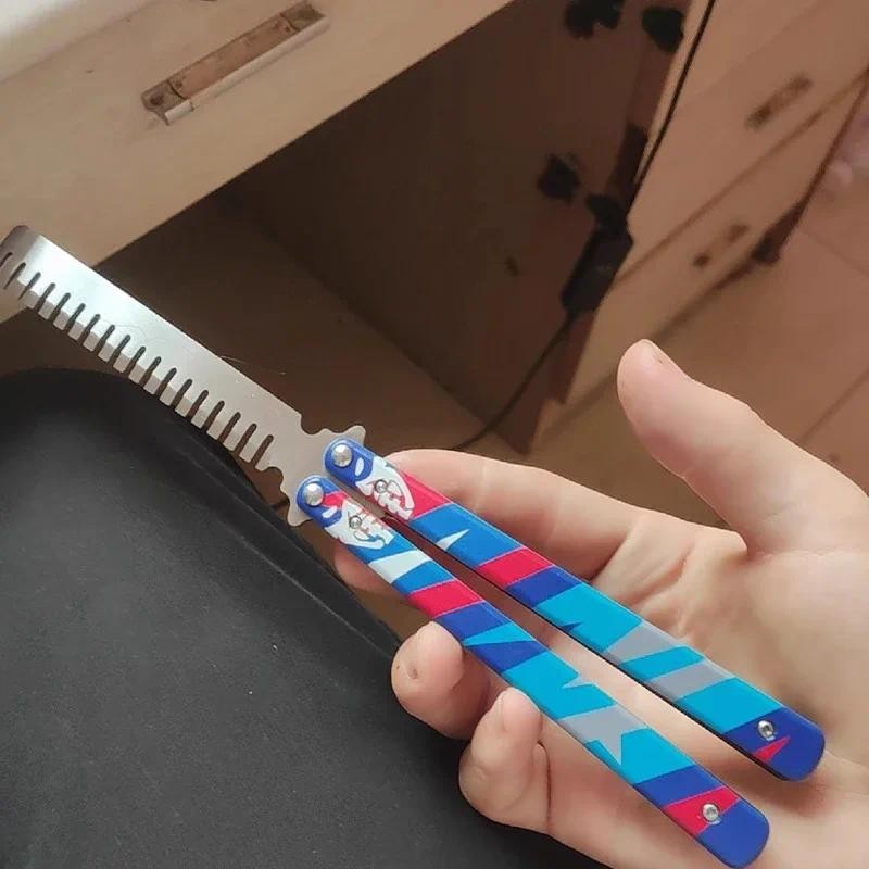 Jual 23cm Valorant Weapon Balisong Yoru Butterfly Comb GO Vol Melee ...