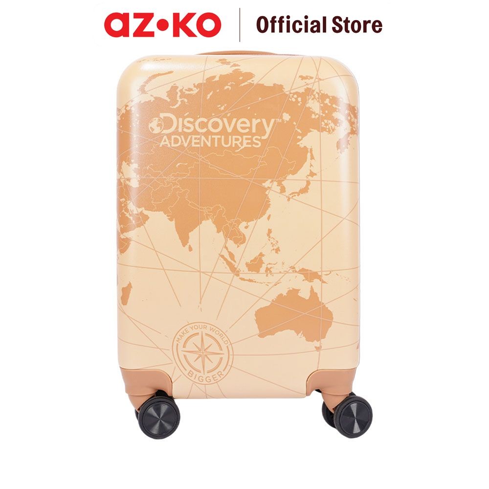 Jual AZKO Discovery Adventures 20 inci Koper Pc & Abs World Map Luggage ...