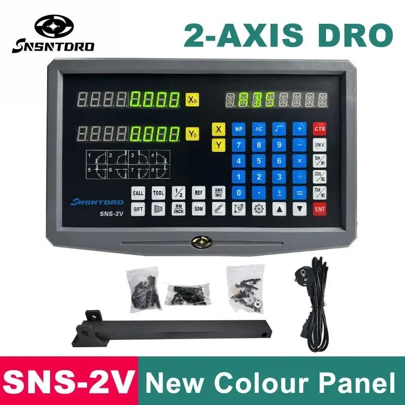 Jual New Colour Panel SNS-2V 2-axis Universal Lathe milling machine DRO ...