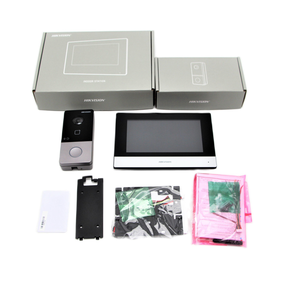 Jual Hikvision DS-KIS603-P (C) Video Intercom Kit DS-KV6113-WPE1 (C) DS-KH6320-WTE1 Standard POE ...