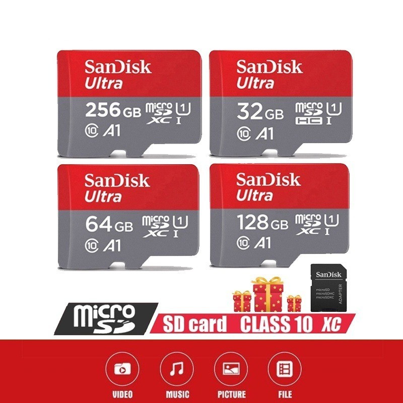 Jual Memori 32GB 64GB 128GB 256GB 100MB/S Ultra Microsd SD HC Class 10 ...