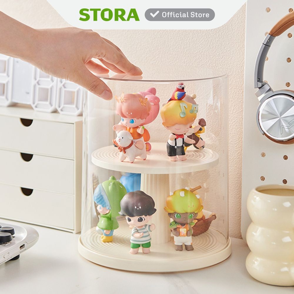 Jual Stora 19X19X23 cm Kotak Pajang Action Figure Single Rotate - Putih ...