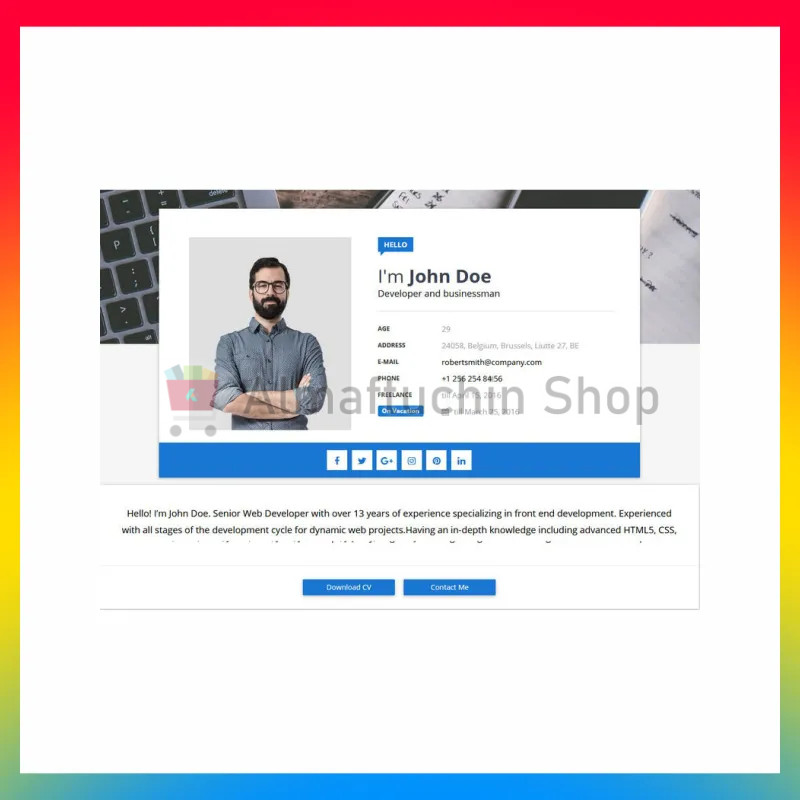 Jual Blogger Template Sora CV Premium | Shopee Indonesia