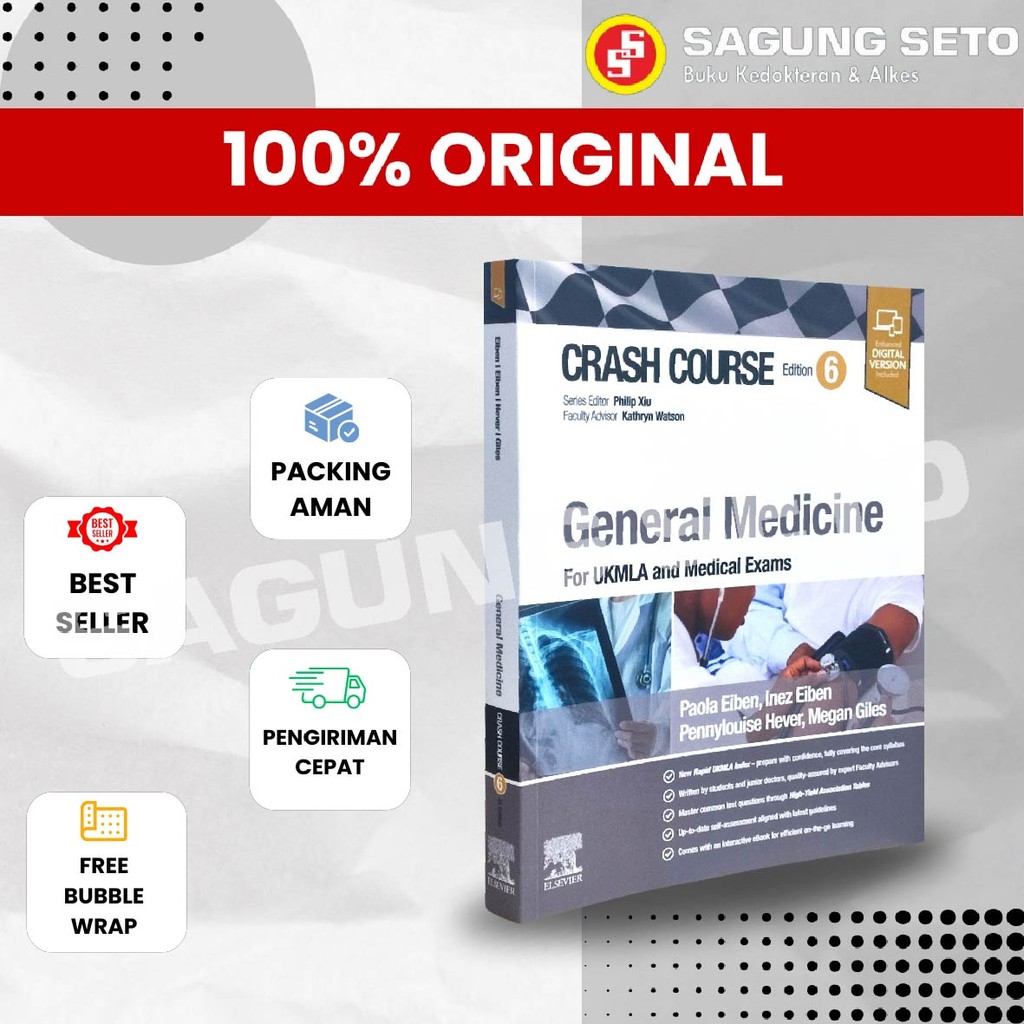 Jual BUKU CRASH COURSE GENERAL MEDICINE 6ED FOR UKMLA AND MEDICAL EXAMS ...