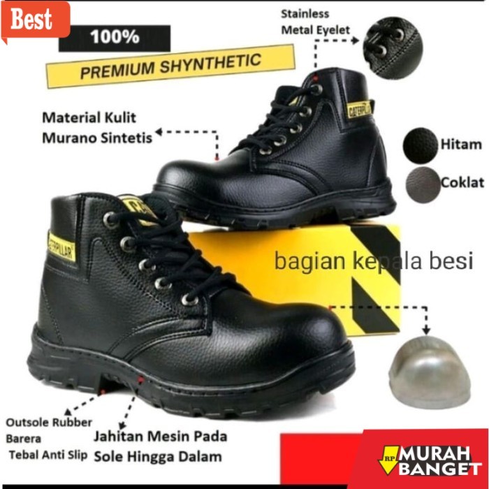 Jual sepatu safety terbaik sepatu catepillar pria sepatu safety boots ...