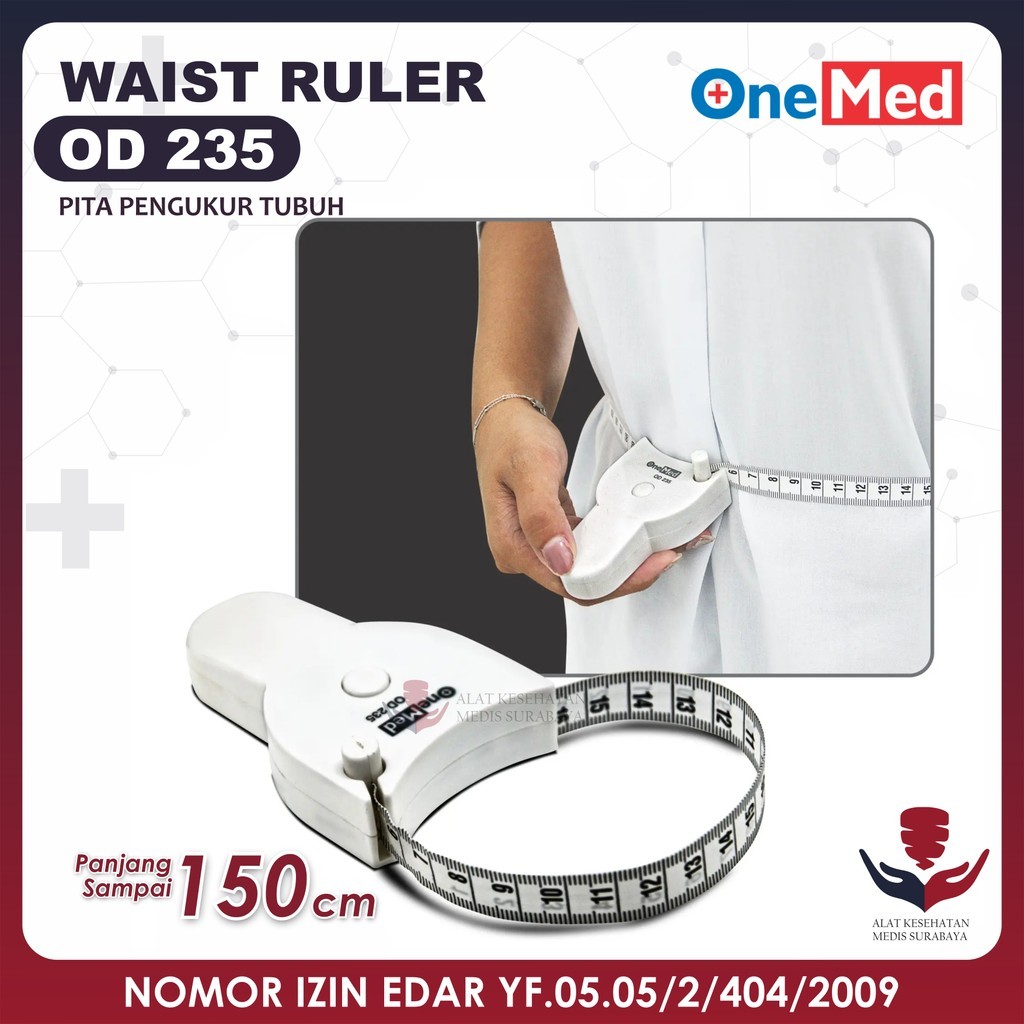 Jual Waist Ruler Onemed OD235 150 cm Meteran Alat Pengukur Lingkar ...