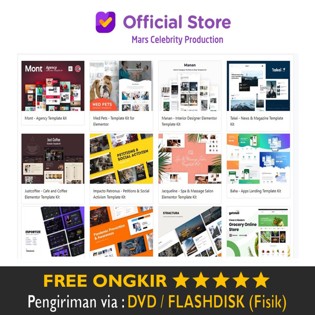Jual Paket 500+ Template Website Company Profile Perusahaan – Elementor Kits Complete WordPress ...