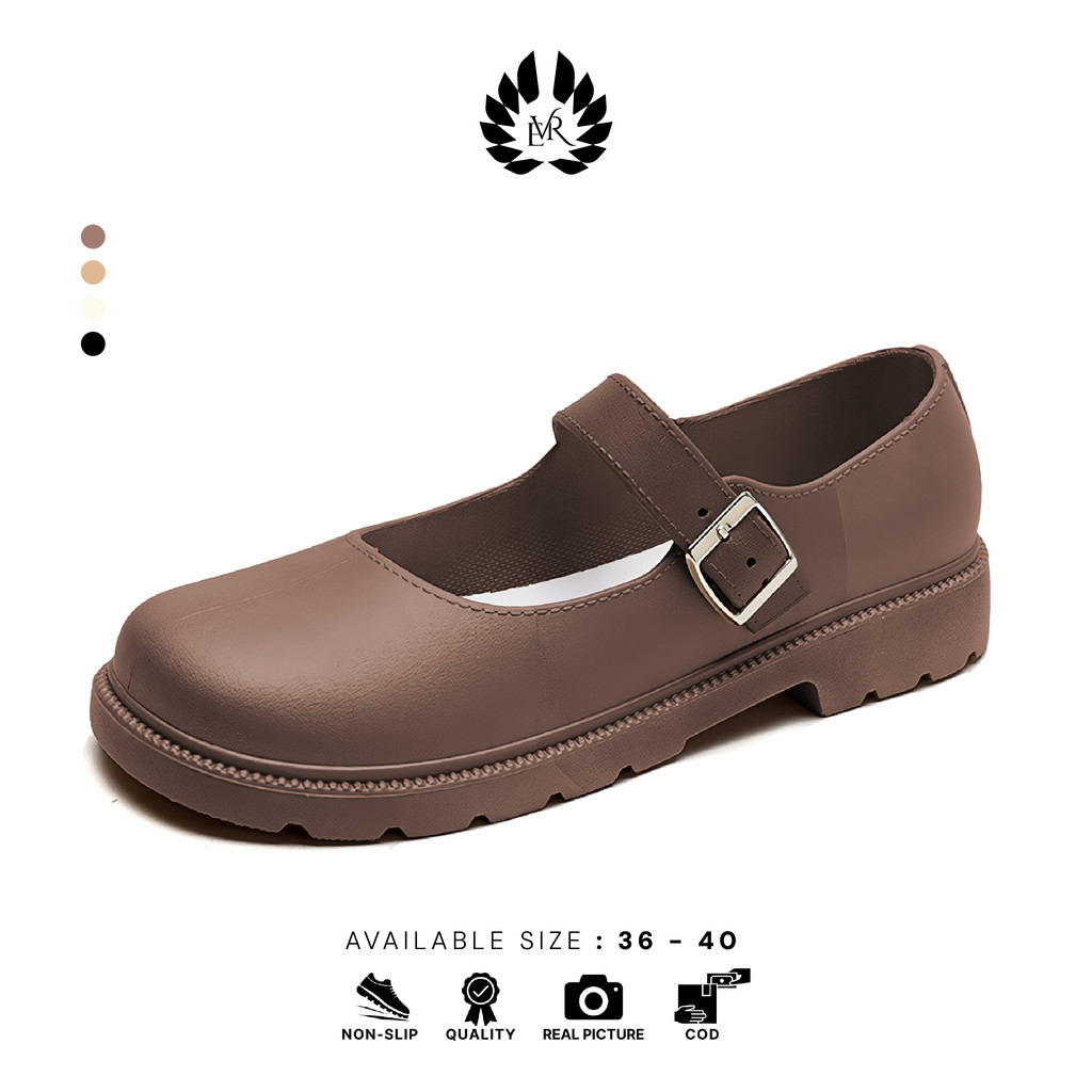 Jual EVR TG1846 Sepatu Docmart Wanita Sepatu Loafers Polos Wanita ...