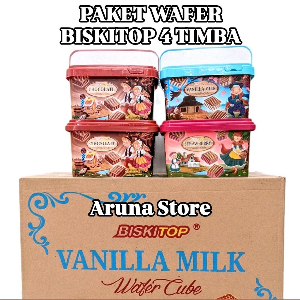 Jual PAKET WAFER BISKITOP 4 TIMBA CUBE | Shopee Indonesia