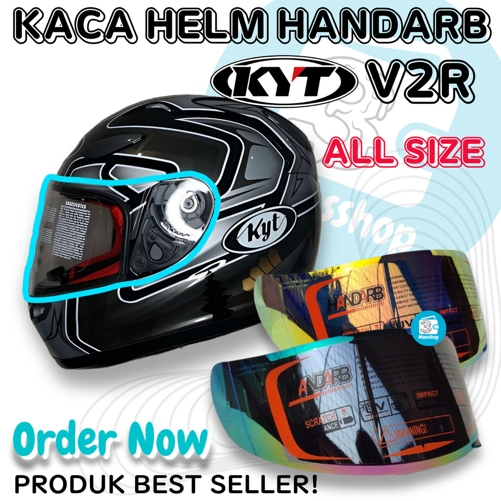 Jual Kaca Helm Flat visor KYT V2R HANDARB | Shopee Indonesia