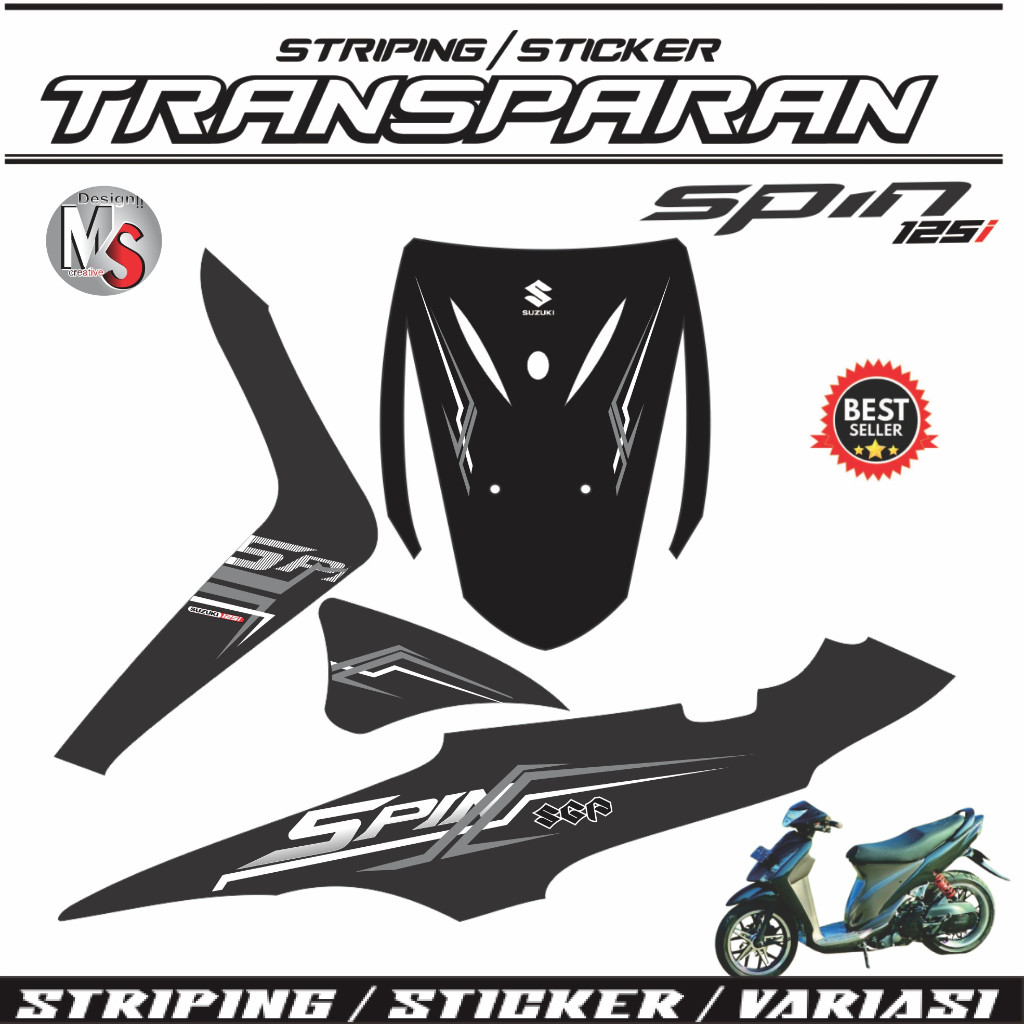 Jual STIKER KEREN Striping Transparan Uv Suzuki Spin Design Sticker ...