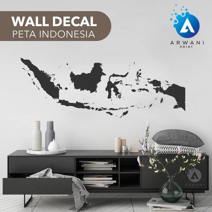 Jual Stiker Dinding Peta Indonesia Wall Decal Cutting Sticker Tembok ...