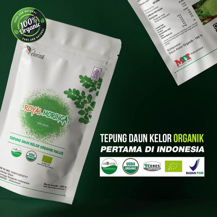 Jual KELORINA - ROYAL MORINGA POWDER - Tepung Daun Kelor halus 500 Mesh ...