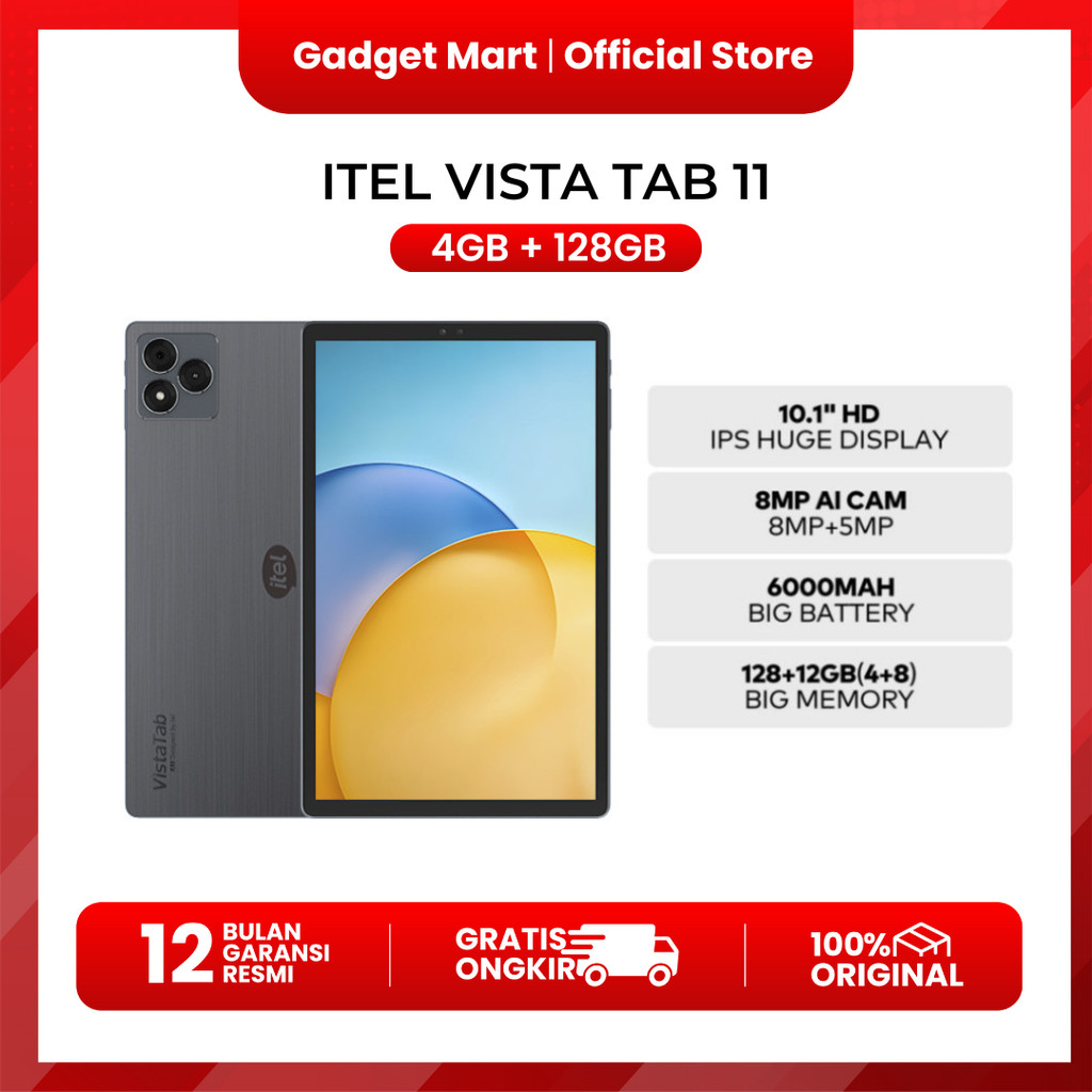 Jual ITEL Vista Tab 11 4/128GB - Garansi Resmi | Shopee Indonesia