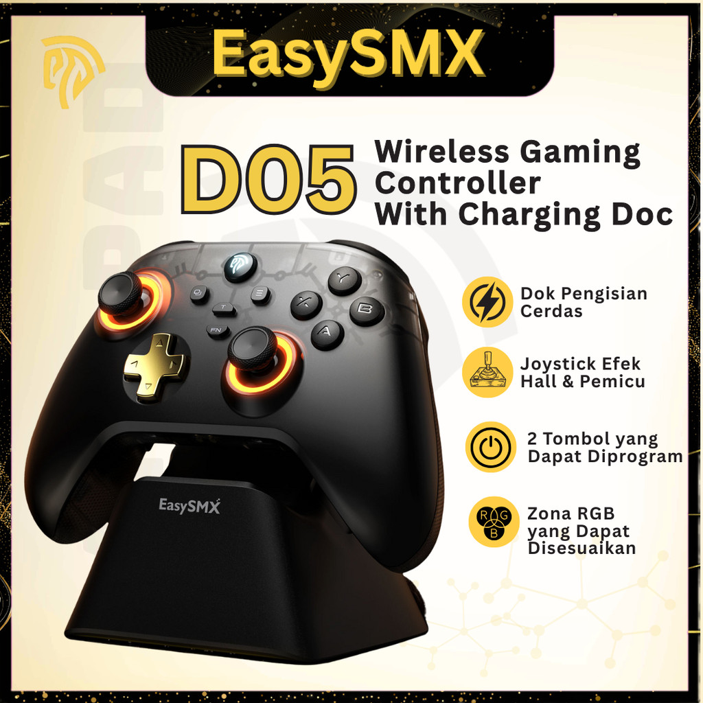Jual EasySMX D05 [GARANSI 1 TAHUN] Wireless Gamepad Controller + Charging Dock PC, Android, IOS ...