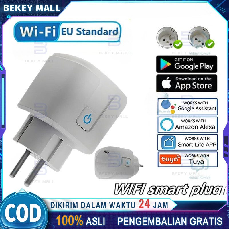 Jual BEKEY Wireless WiFi Smart Plug Socket 16A with Colokan Energy ...
