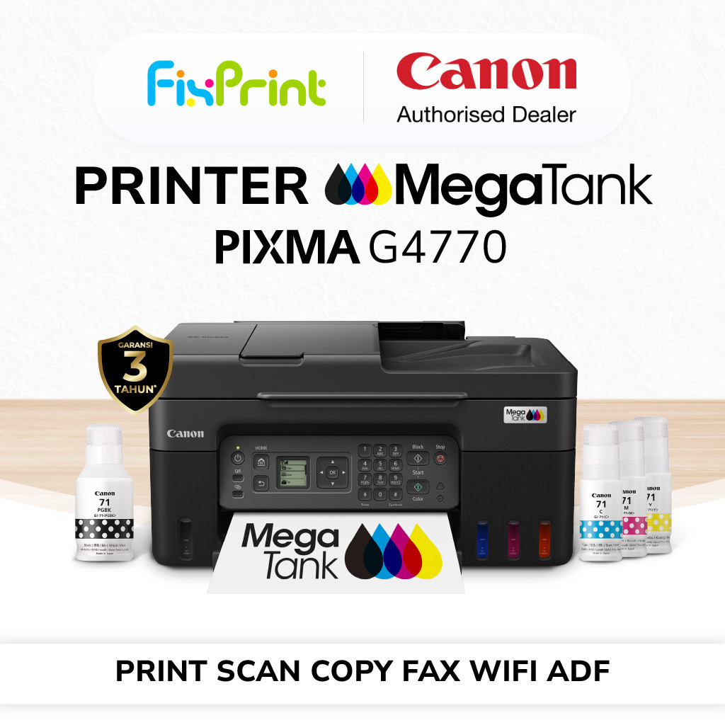 Jual FixPrint Printer F4 Canon G4770 | Ink Tank ADF FAX WiFi | Inkjet ...