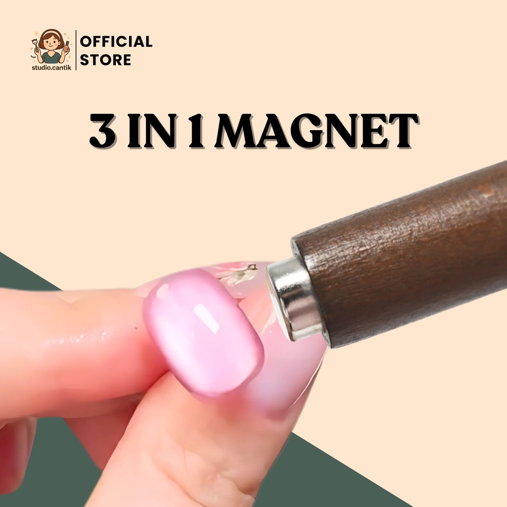 Jual 3 in1 Magnet Kayu Cat Eye Multifungsi Magnetstik Kuku Manikur for ...