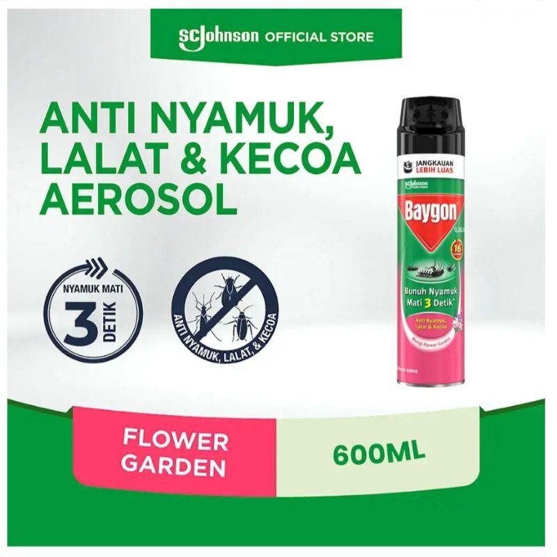 Jual Baygon Flower Garden 600ml Spray pembasmi serangga aerosol anti ...