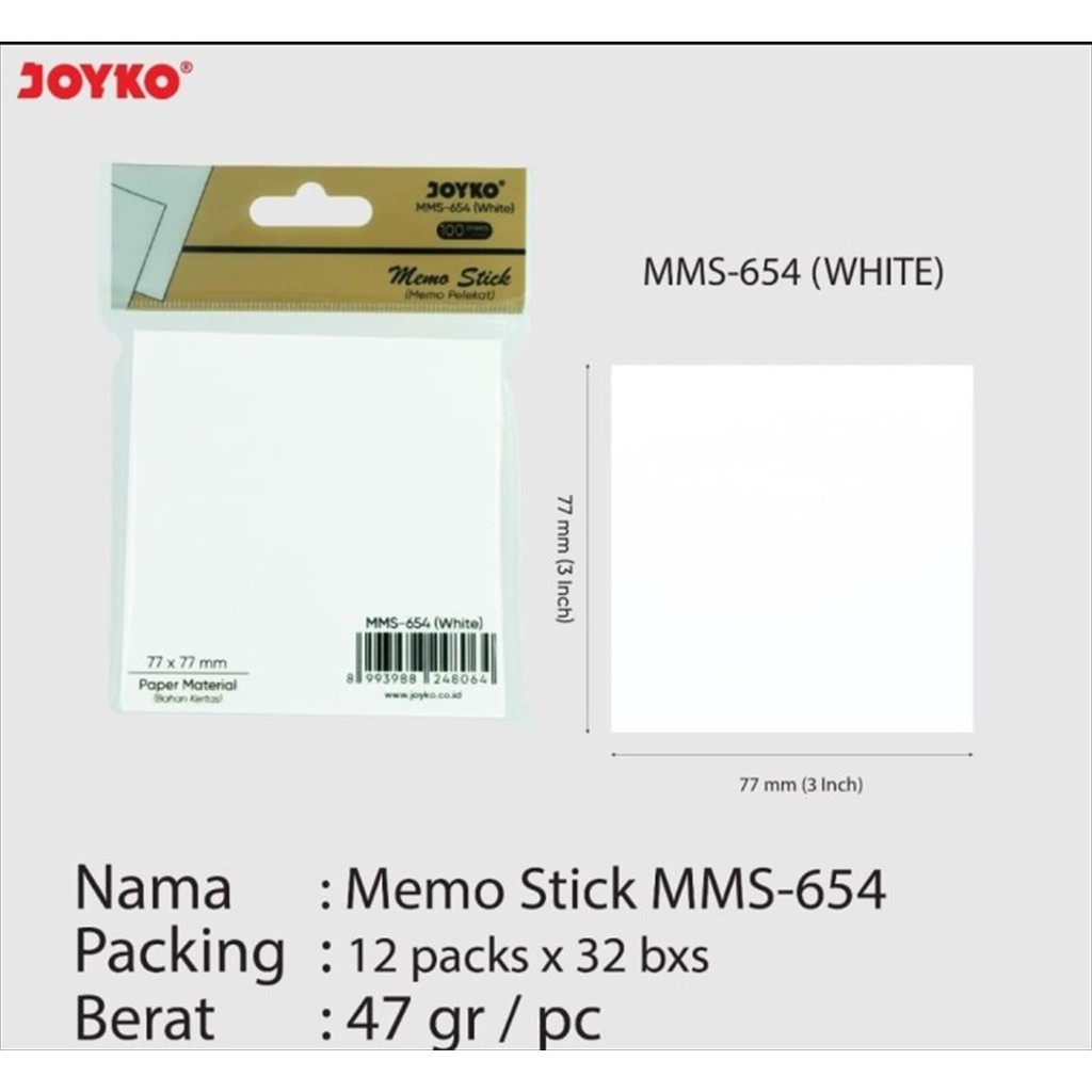 Jual Memo stick MMS-654W joyko (1 pcs) | Shopee Indonesia