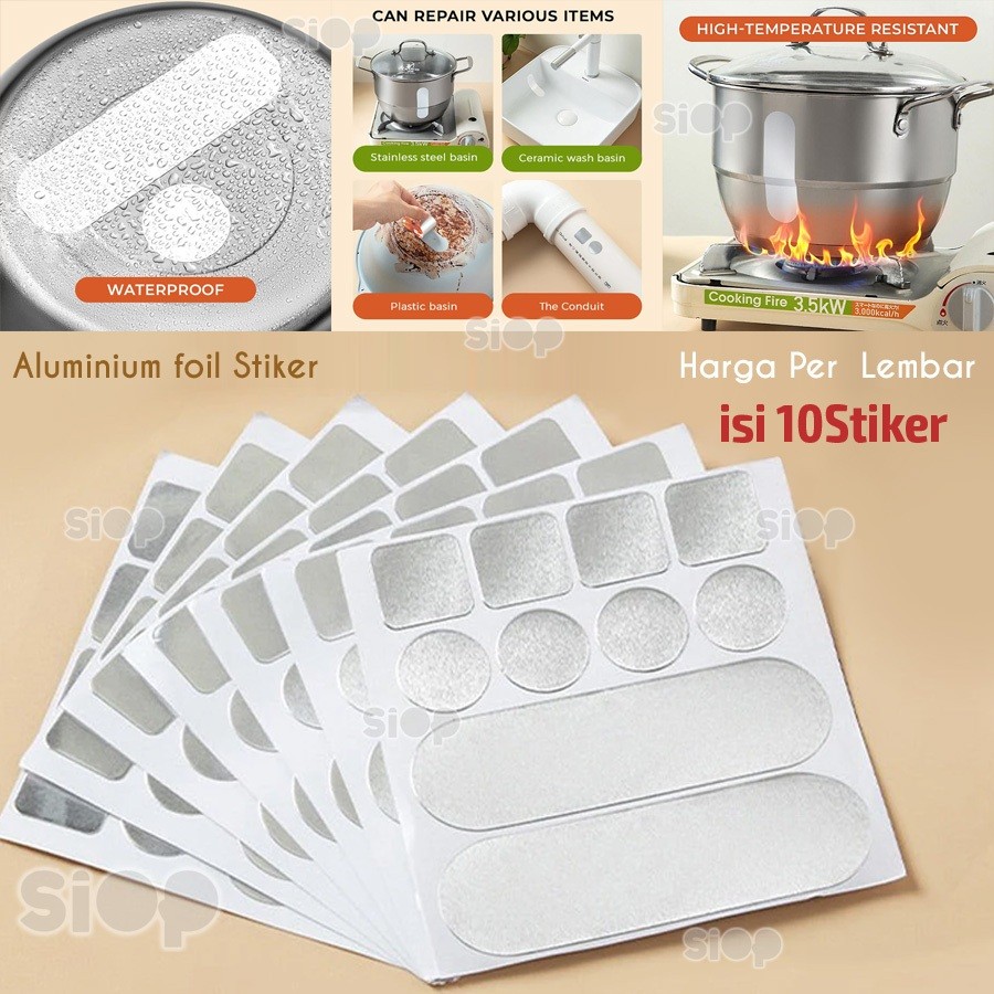 Jual Alat Penambal Pot Aluminium Foil 1 Lembar (isi10pcs) Lem Panci ...