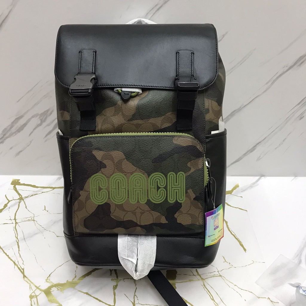 Jual Coach Track Men's Backpack in Signature Camo Navy | Shopee Indonesia