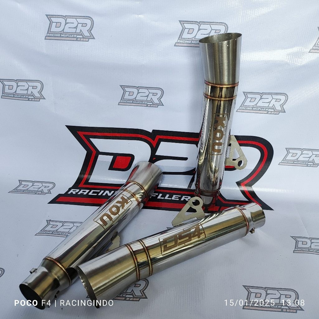 Jual new Kou Mahachai Motorcycle Exhaust Inlet 51mm Muffler Canister ...