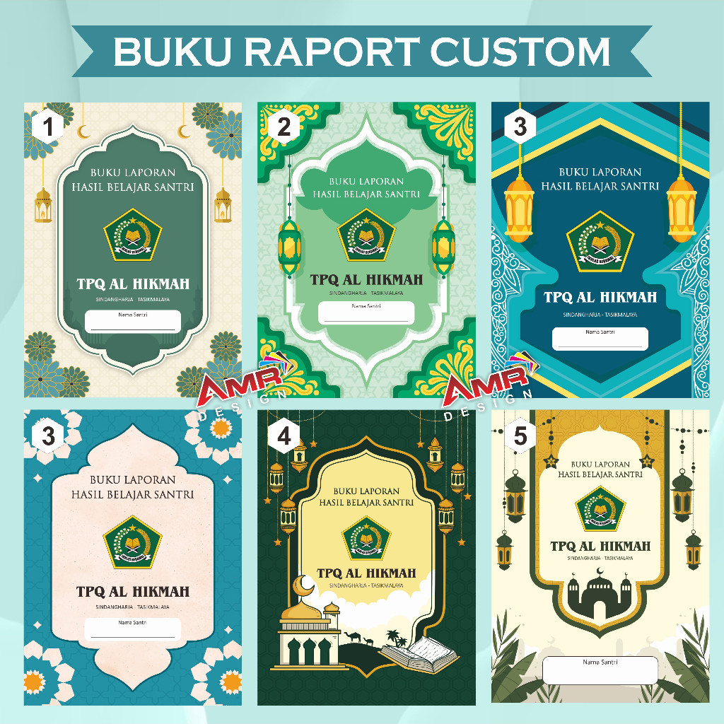 Jual Cetak Buku Raport Custom/Raport TK, TPA, MDA, Paud, Bimbel, dan ...